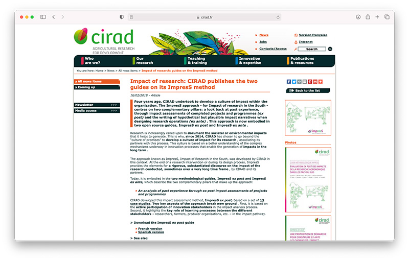CIRAD, the French Agricultural Research Centre for International ...